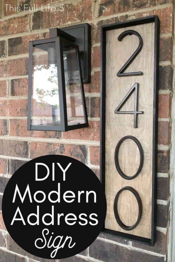 Easy DIY Wood Tile Modern Address Sign for Beginners - Dori Turner ...